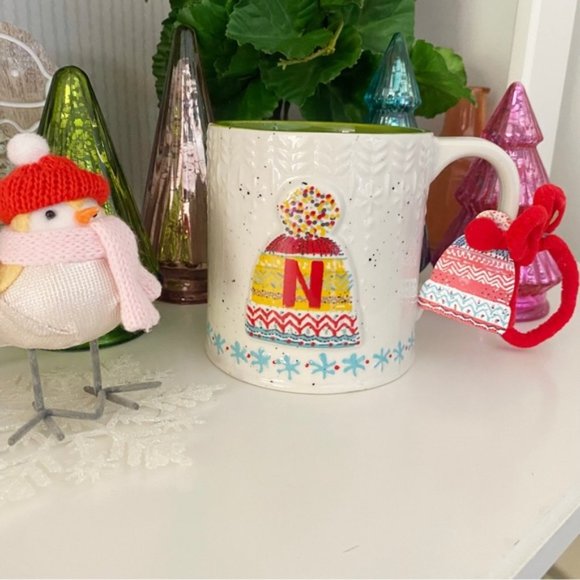Anthropologie | Dining | Anthropologie Letter N Bundled Up Monogram Mug ...